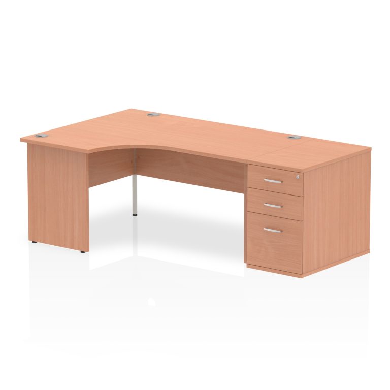 Pulse Panel End Crescent Desk Workstation - Hills Office Furniture